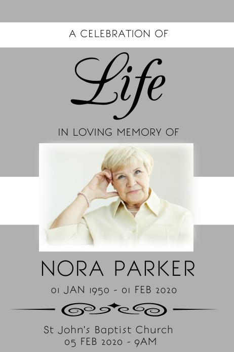 Funeral Notice6 Template | PosterMyWall