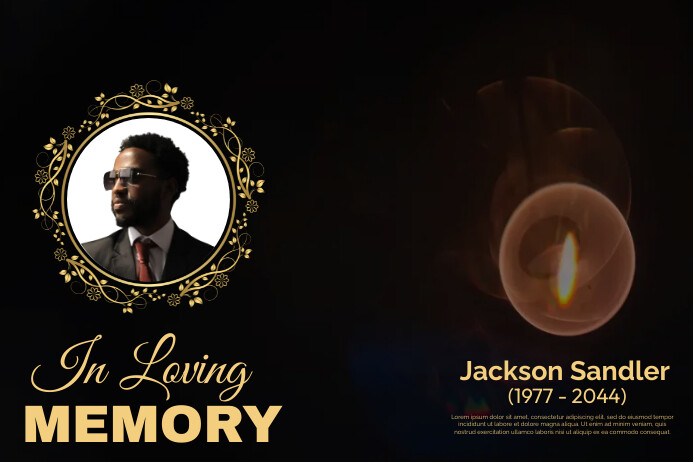 funeral poster Template | PosterMyWall