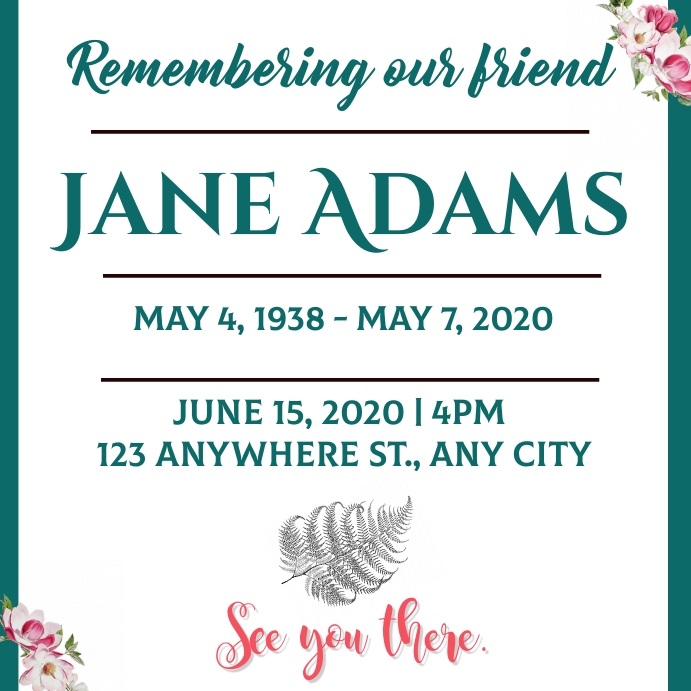 Copy of Funeral poster | PosterMyWall