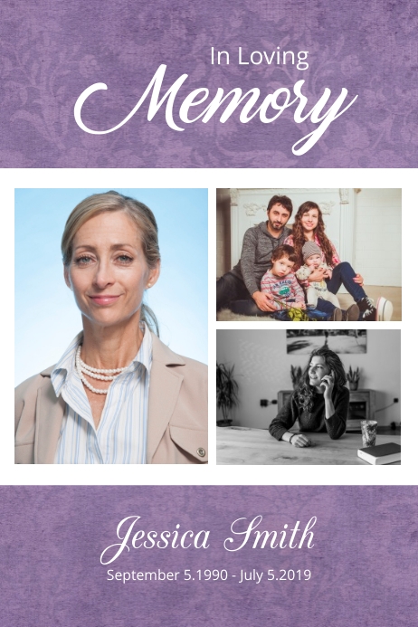 Funeral Poster Sign Template | PosterMyWall