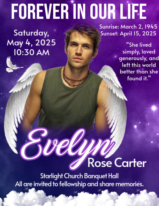 Funeral Program (1) ,funeral and life celebra Template | PosterMyWall