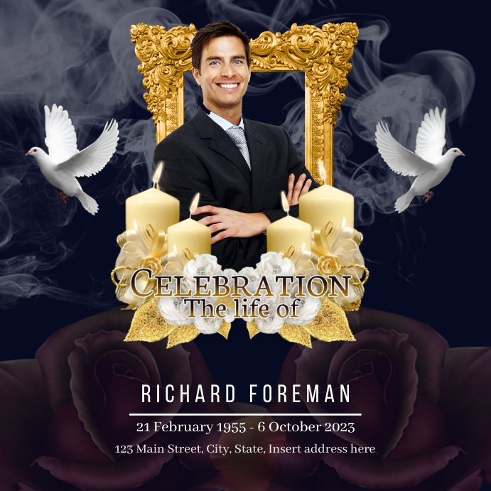Copy of Funeral Program Announcement instagram pos) | PosterMyWall