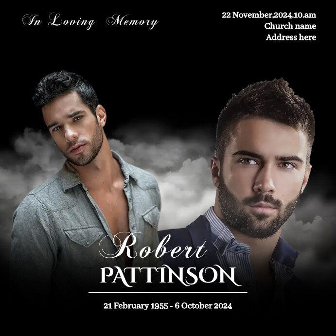 Plantilla de Funeral Program Announcement instagram post ( | PosterMyWall