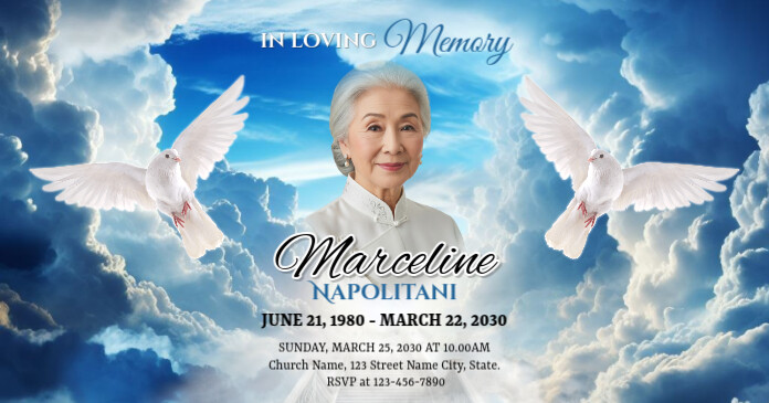 Funeral Program Announcement Social Media Post Template | PosterMyWall