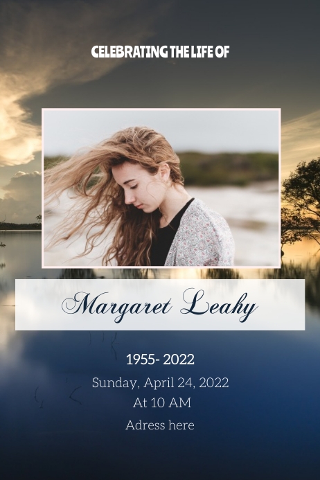 Funeral Program card Template | PosterMyWall