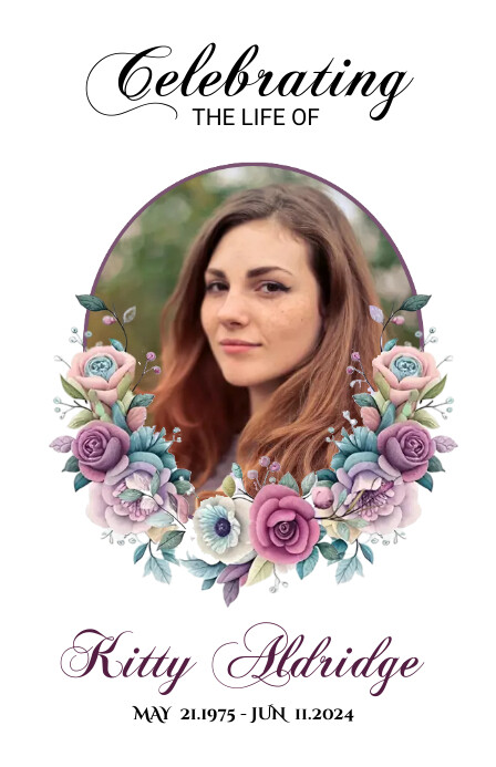 Funeral Program card Template floral (2) | PosterMyWall