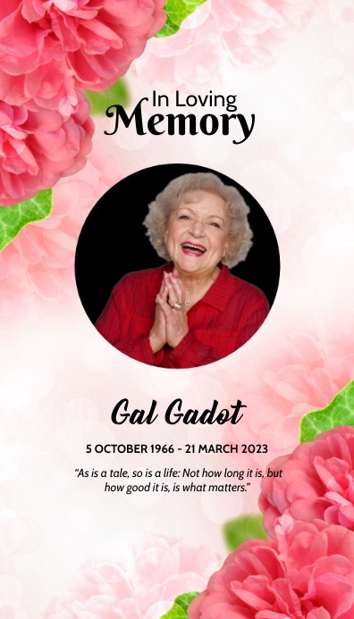 Funeral program card template floral (7) | PosterMyWall