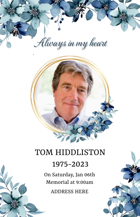 Funeral Program card Template greene (1) | PosterMyWall