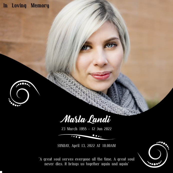 Funeral Program card Template instagram post | PosterMyWall