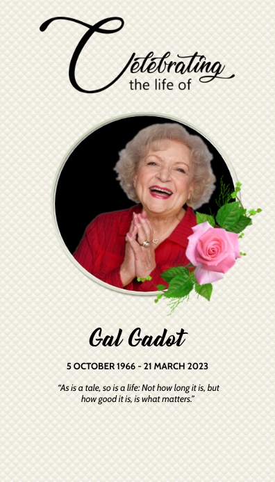 Copy of Funeral Program cardTemplate floral (3) | PosterMyWall