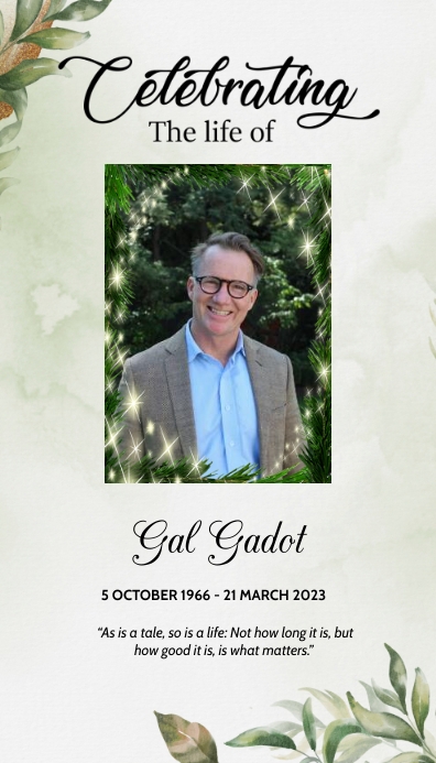 Funeral Program cardTemplate floral frame (2) | PosterMyWall