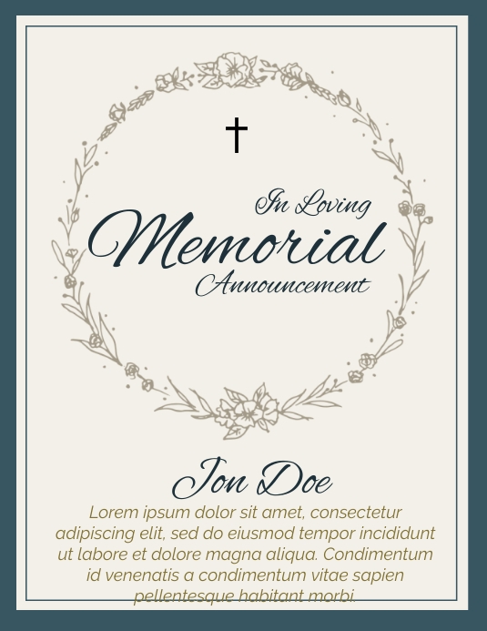 Funeral Program Template | PosterMyWall