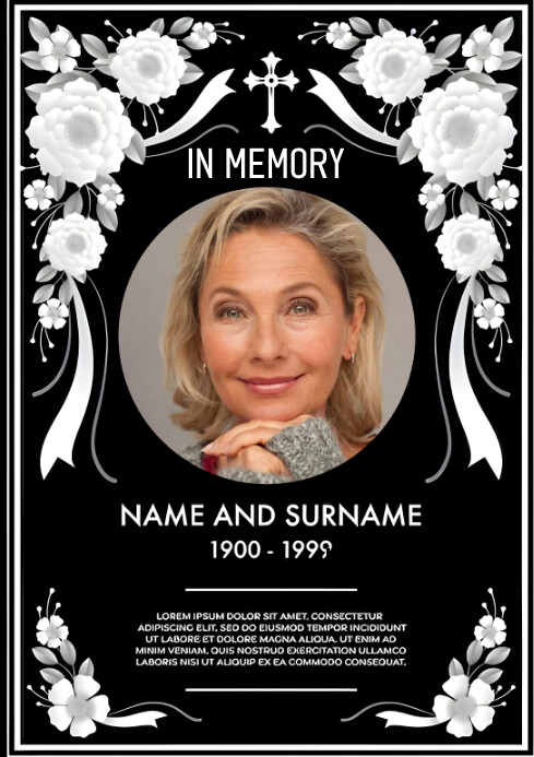 Funeral program Template | PosterMyWall
