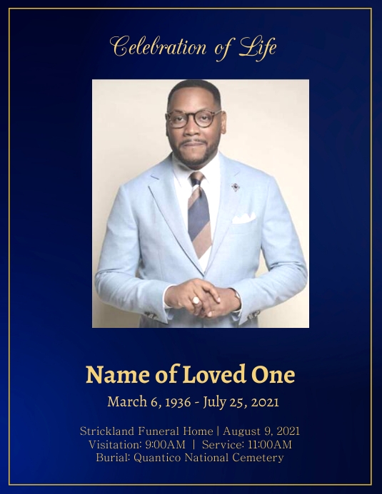 Copy of Funeral Program | PosterMyWall