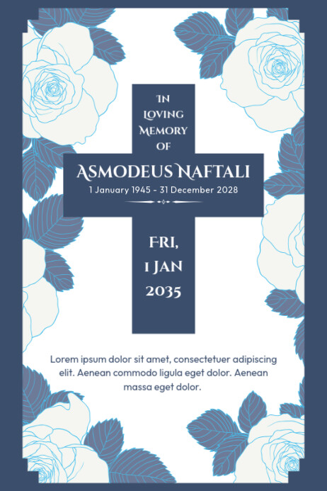 Funeral Program Flyer Template | PosterMyWall