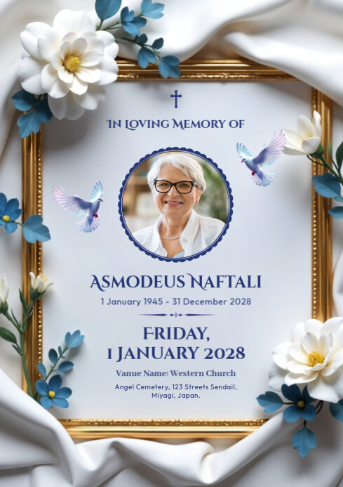 Funeral Program Flyer Template | PosterMyWall