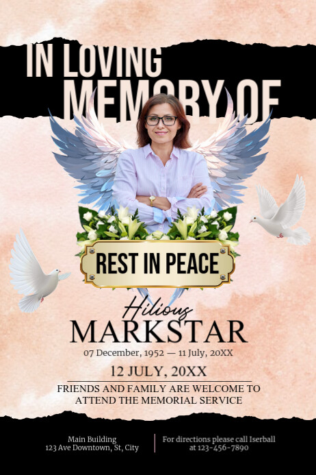 Funeral Program Poster Template | PosterMyWall