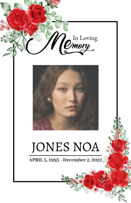 Funeral Program Templat flower (2) Template | PosterMyWall
