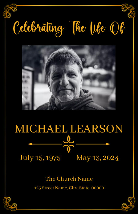 Copy of Funeral Program Template | PosterMyWall