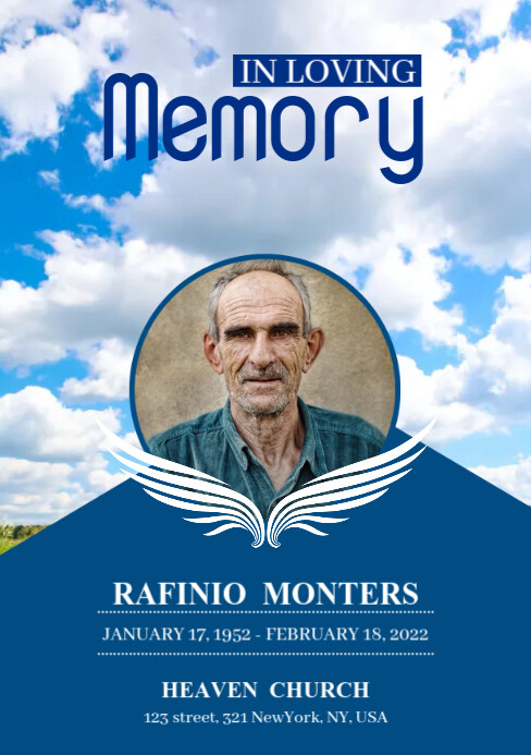 Funeral Program Template | PosterMyWall