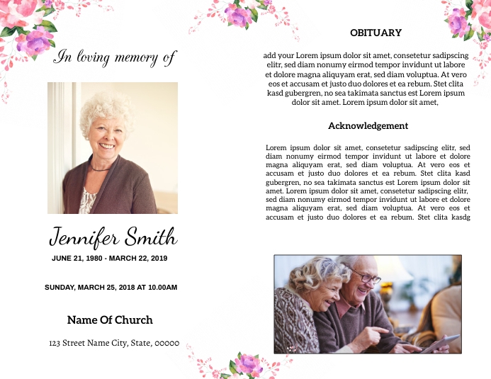 Copy of Funeral Program Template | PosterMyWall