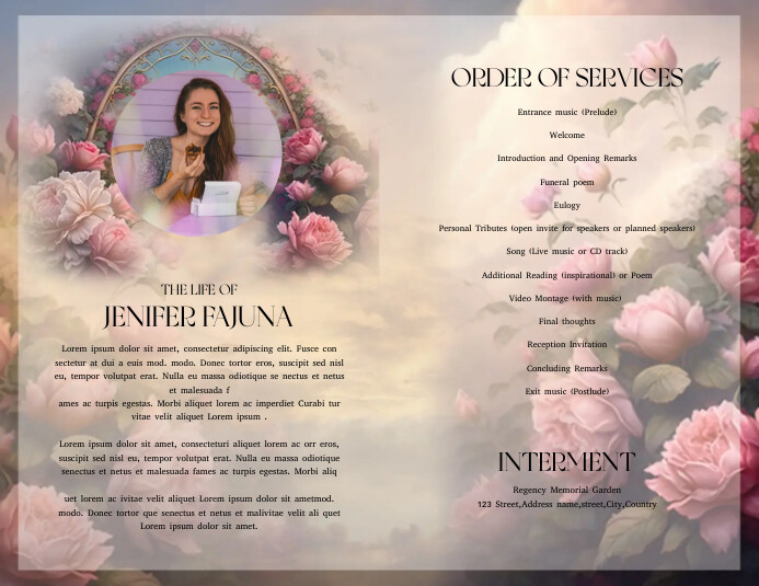 Funeral Program Template | PosterMyWall