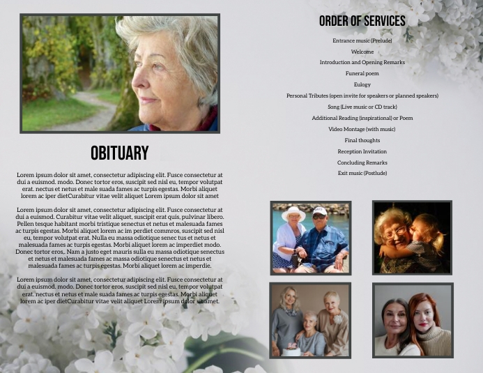 Funeral Program Template | PosterMyWall