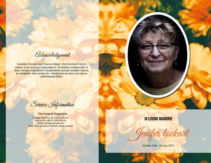 Plantilla De Programa Funerario
