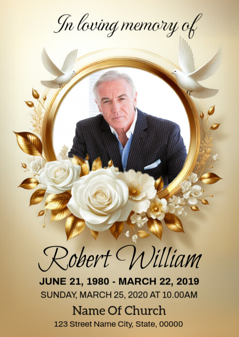 Funeral Program Template | PosterMyWall