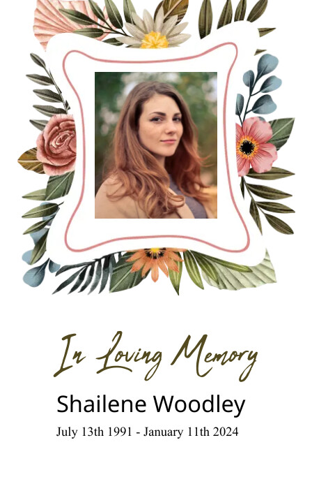 Funeral Program Template flower (1) | PosterMyWall