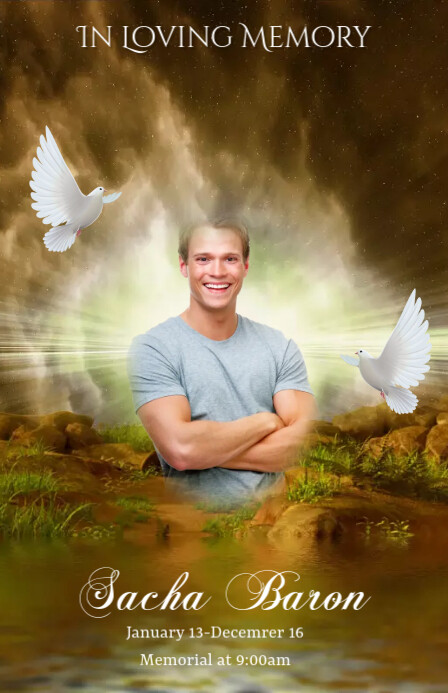 Copy of Funeral Program Template heaven sky (2) | PosterMyWall