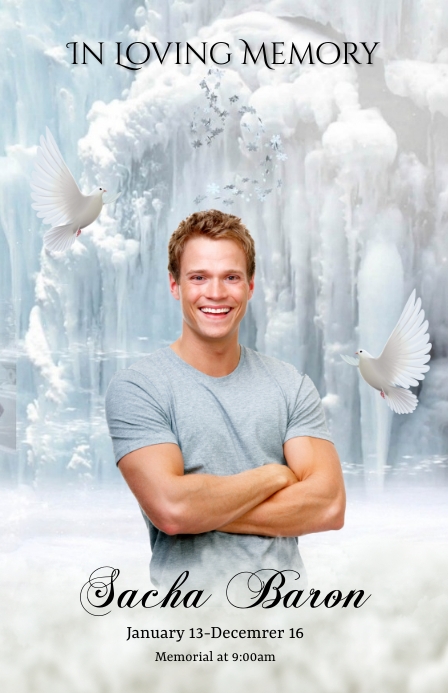 Funeral Program Template heaven sky (3) | PosterMyWall