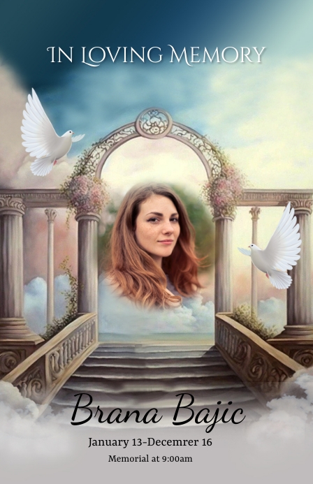 Copy of Funeral Program Template heaven sky (4) | PosterMyWall