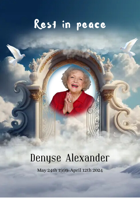 Funeral Program Template heaven sky (5) | PosterMyWall