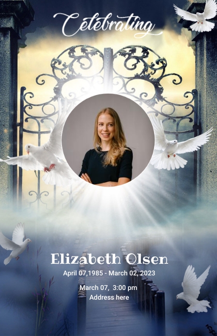 Funeral Program Template sky(5) | PosterMyWall