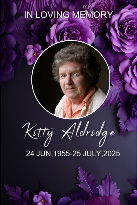 Funeral Purple Floral Banner 4' × 6' Template | PosterMyWall