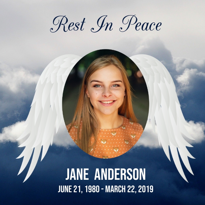 Funeral Rest In Heaven Template | PosterMyWall