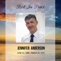 Heaven Funeral Rest In Peace Template | PosterMyWall