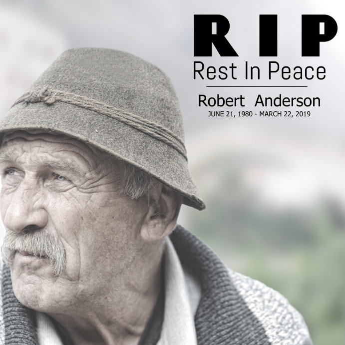 Funeral Rest In Peace Template | PosterMyWall