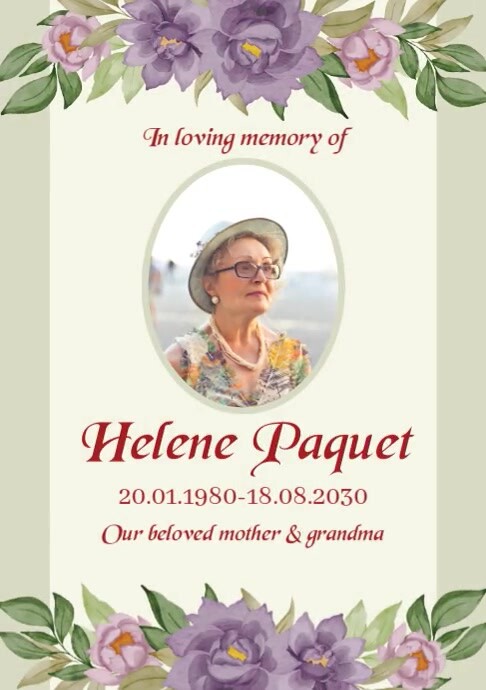 Copy of funeral rest in peace flyer | PosterMyWall