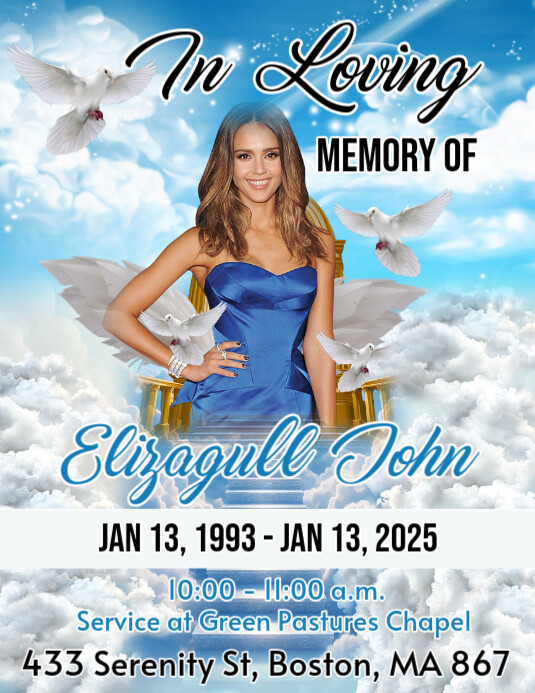 Copy of funeral rest in peace flyer | PosterMyWall