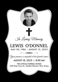 Funeral Service Announcement Template | PosterMyWall