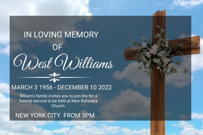 Funeral service Template | PosterMyWall
