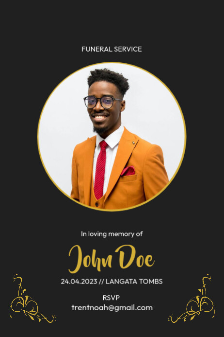 funeral service flyer Template | PosterMyWall