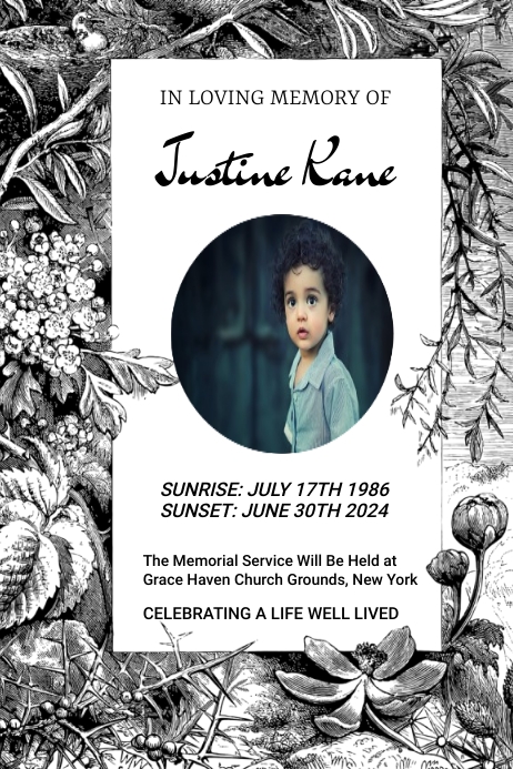 Copy of funeral service flyer template | PosterMyWall