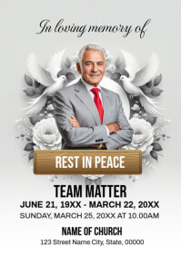 Funeral Service Flyer Template | PosterMyWall