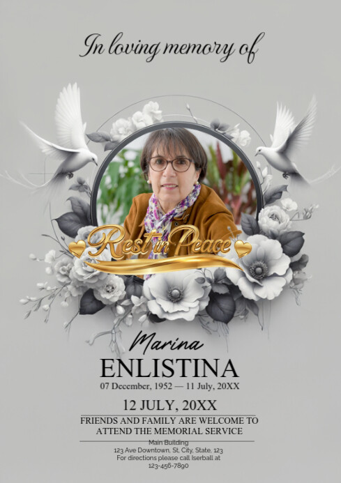 Funeral Service Flyer Template | PosterMyWall