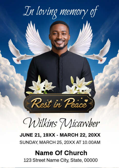 Funeral Service Flyer Template | PosterMyWall