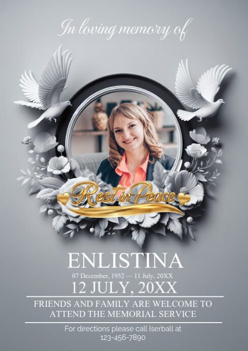 Funeral Service Flyer Template | PosterMyWall