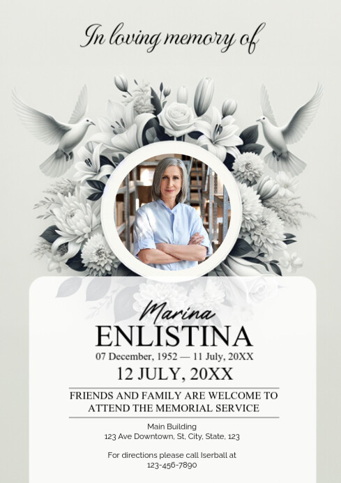 Funeral Service Flyer Template | PosterMyWall